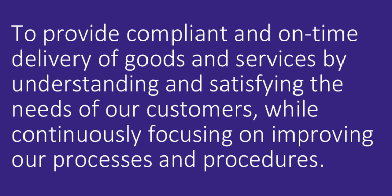 Customer Service and Quality Policy Committment - Criteria Labs